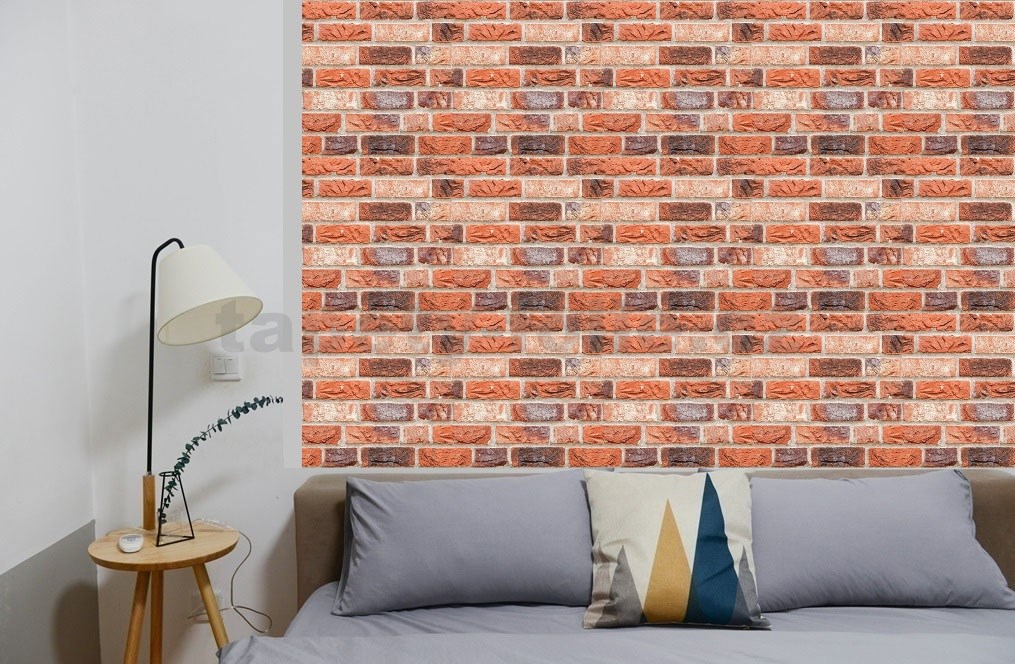 Samolepící PVC 3D panely rozměr 30 x 30 cm, cihla bílo-červená ...